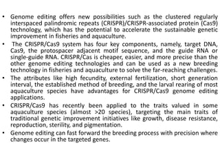 Gene Editing of Fishes and its Applications in Aquatic Medicine by B.pptx