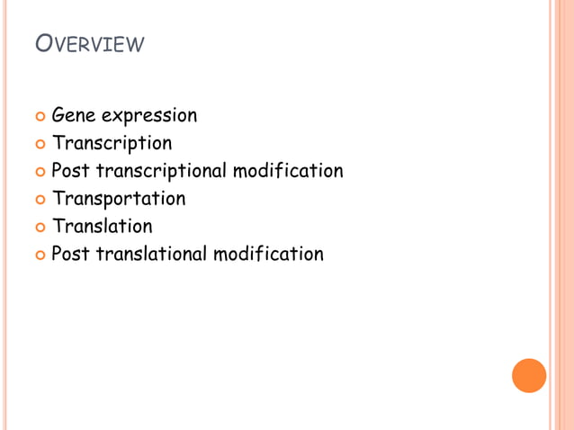 Gene expression | PPTX | Programming Languages | Computing