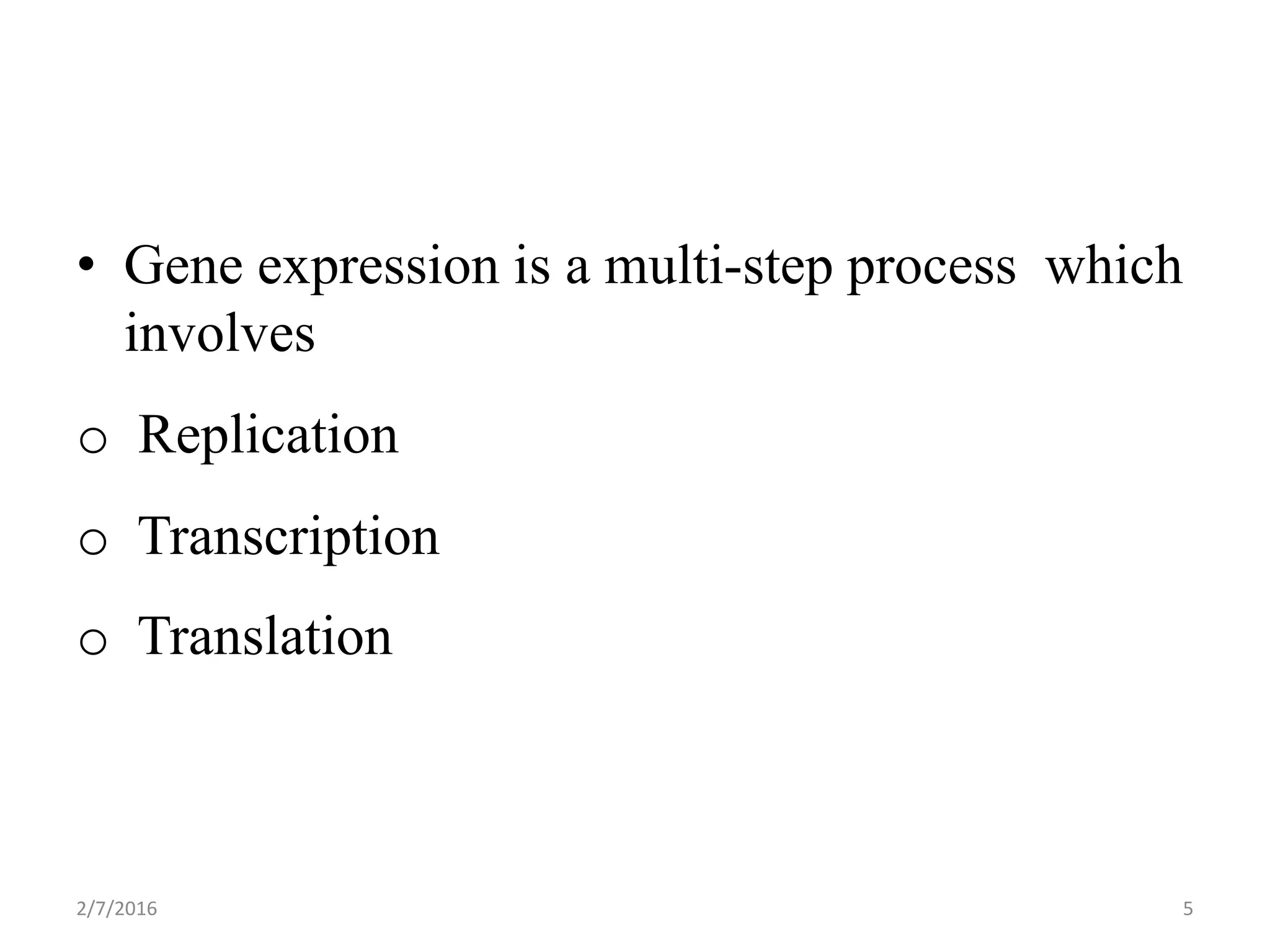 Gene expression | PPTX