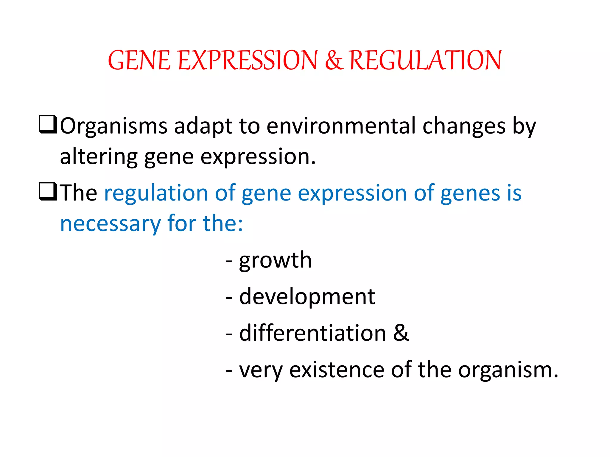 Gene expression and regulation | PPTX