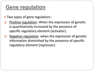 Gene expression and regulation | PPTX