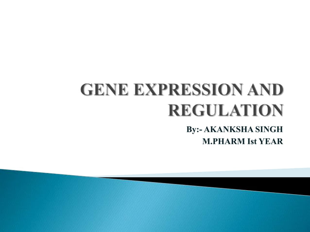 GENE EXPRESSION AND REGULATION.pptx | Biological Sciences | Science