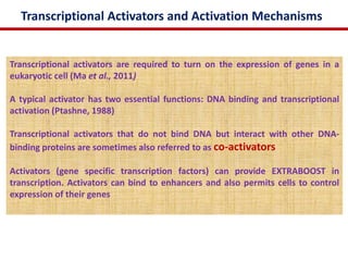 Gene expression in eukaryotes | PPTX
