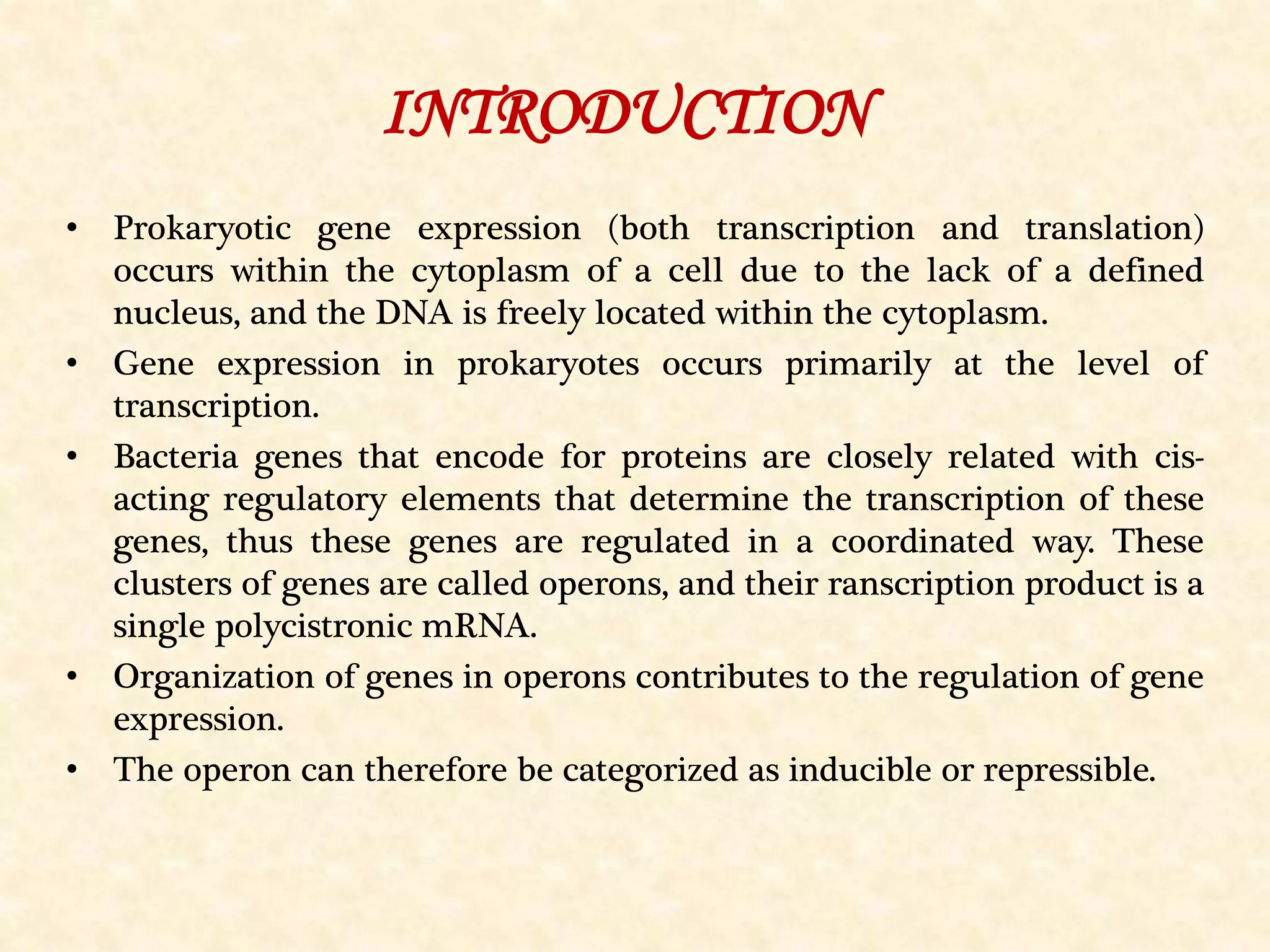 Gene expression in prokaryotes | PPTX
