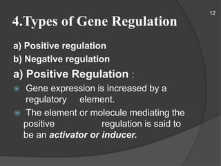 Gene expression & its regulation. | PPTX