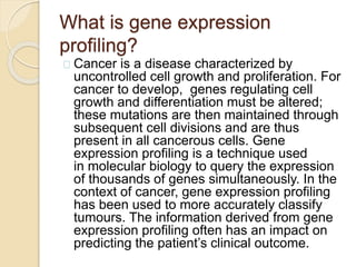 Gene expression profiling in breast carcinoma | PPTX