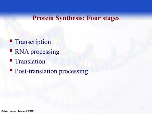 Gene expression slide