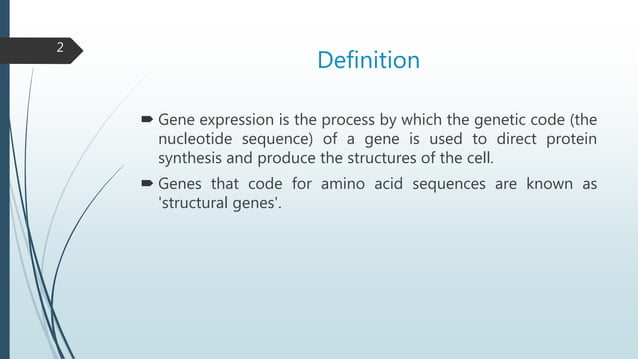 Gene expression system | PPTX | Chemistry | Science