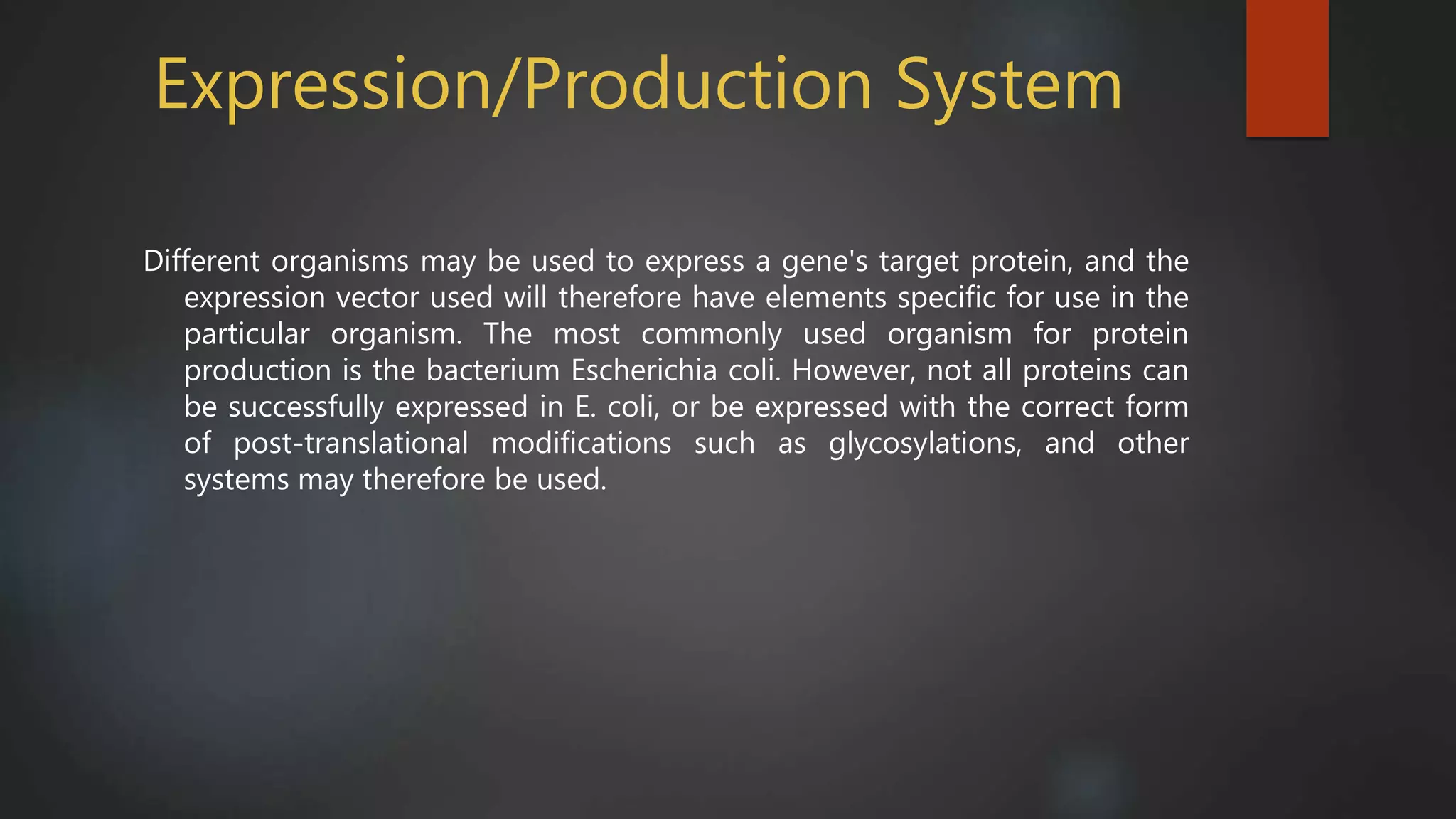 Gene expression vector by tahura mariyam ansari | PPTX | Programming Languages | Computing