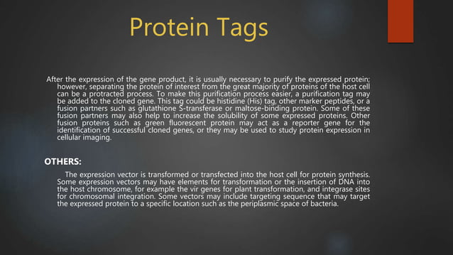 Gene expression vector by tahura mariyam ansari | PPTX | Programming Languages | Computing