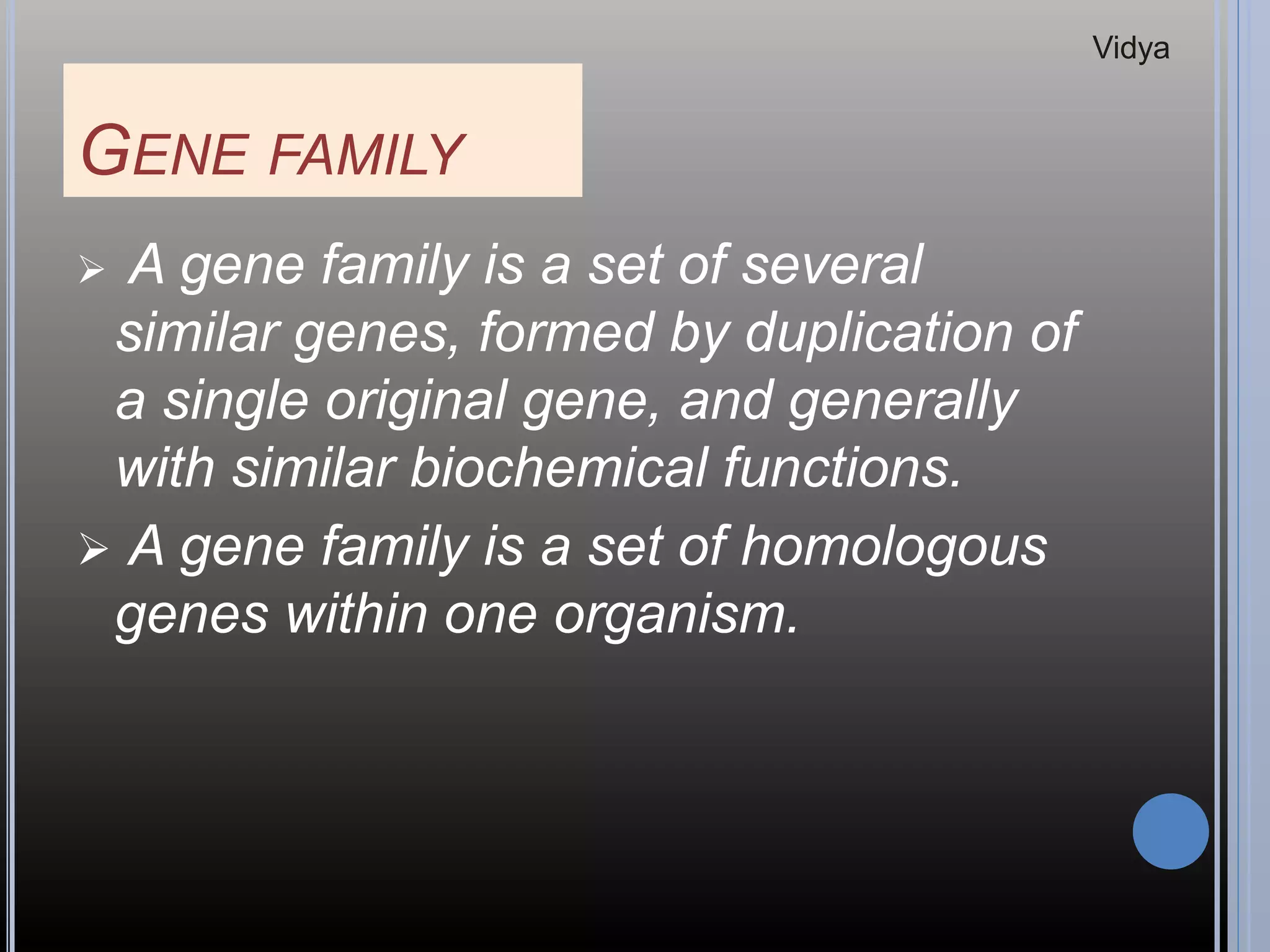 Gene families and clusters | PPTX