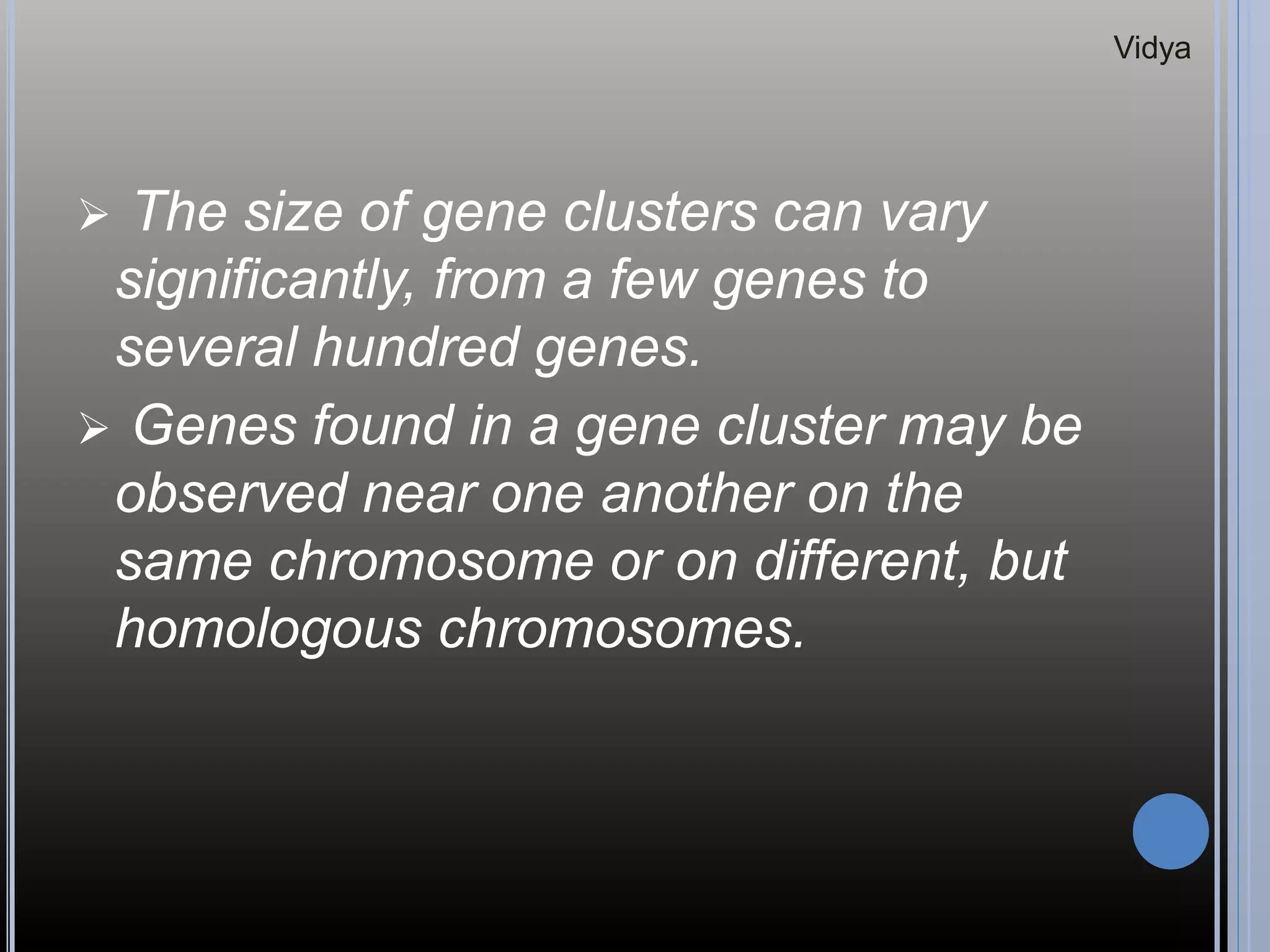 Gene families and clusters | PPTX