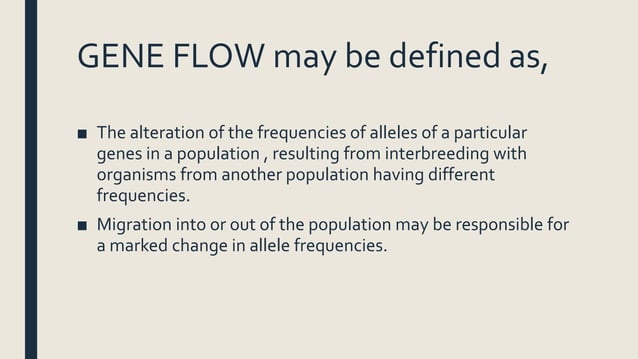 Gene flow | PPTX