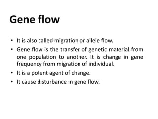 GENE FLOW in evolution the biggest factor in evolution | PPT
