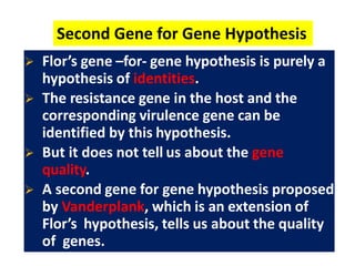 Gene for gene hypothesis | PPTX