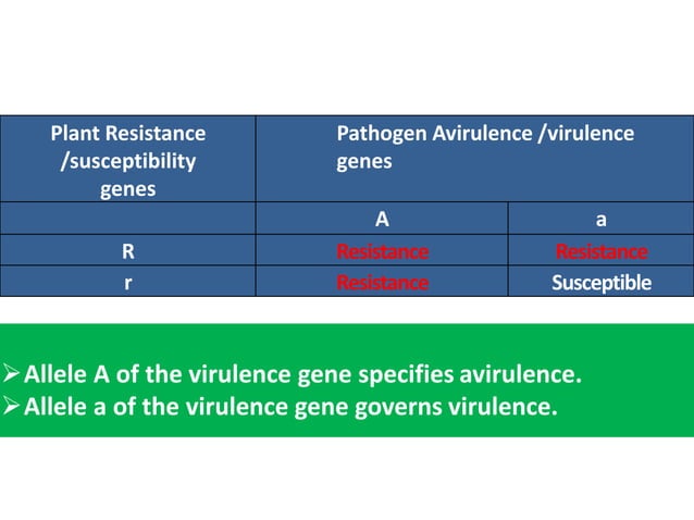 Gene for gene hypothesis