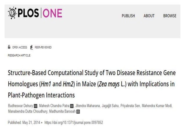 Gene for gene hypothesis