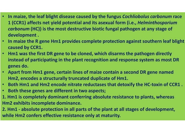 Gene for gene hypothesis