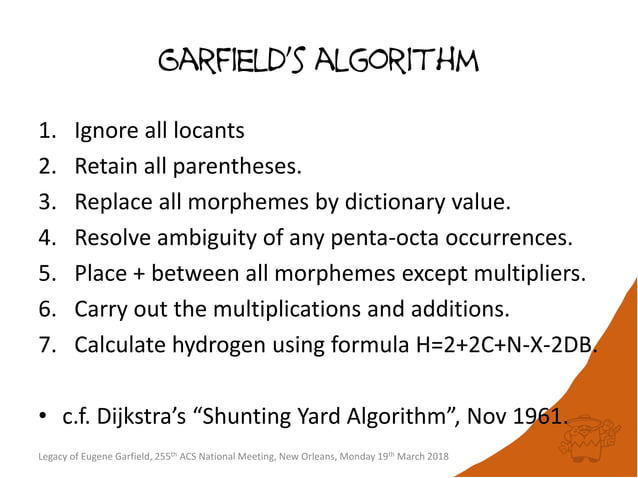 Eugene Garfield: the father of chemical text mining and artificial ...