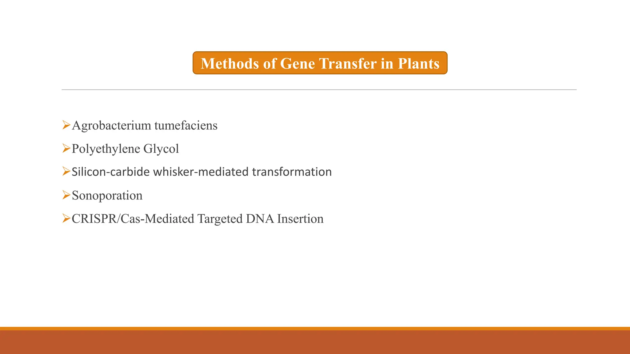 Modern Gene insertion methods - How gene is transferred into plant | PPTX