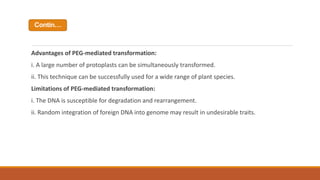 Modern Gene insertion methods - How gene is transferred into plant | PPTX