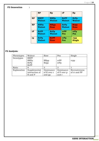 Gene interaction -Complementary, Supplementary,Dominant Epistasis ...