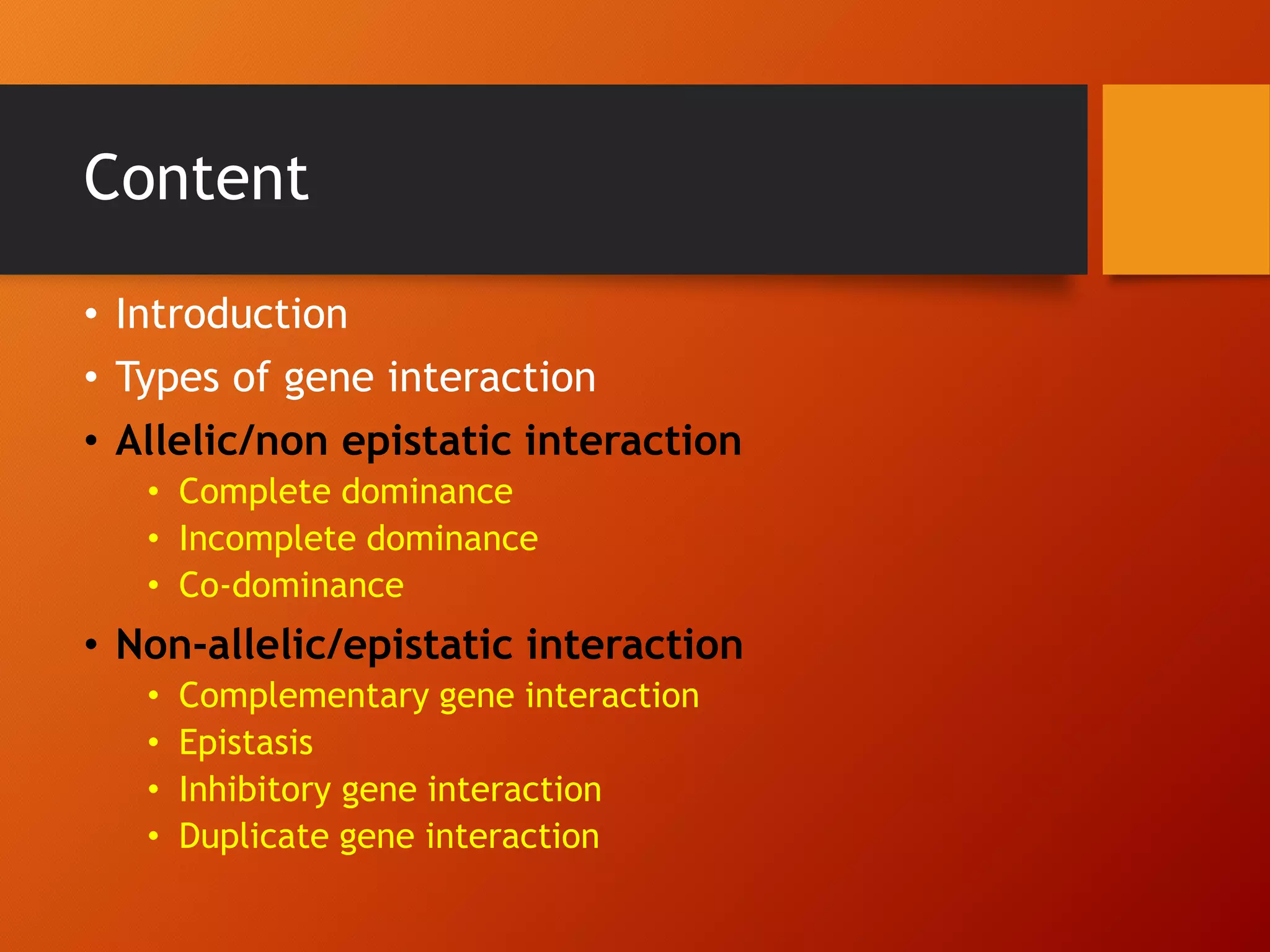 Gene interaction | PPTX