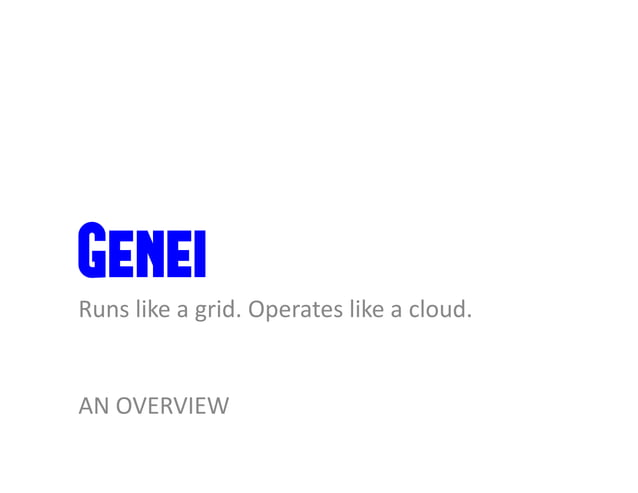 GENEI Overview | PPT