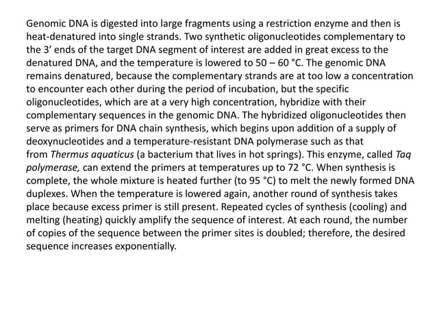 Gene isolation methods | PPTX | Biological Sciences | Science