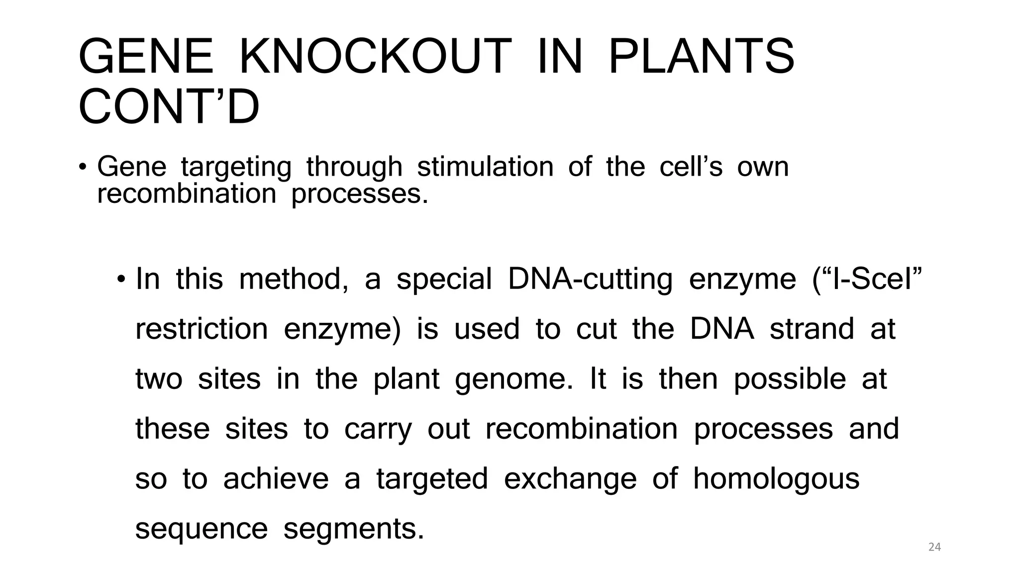 Gene knockout | PPTX