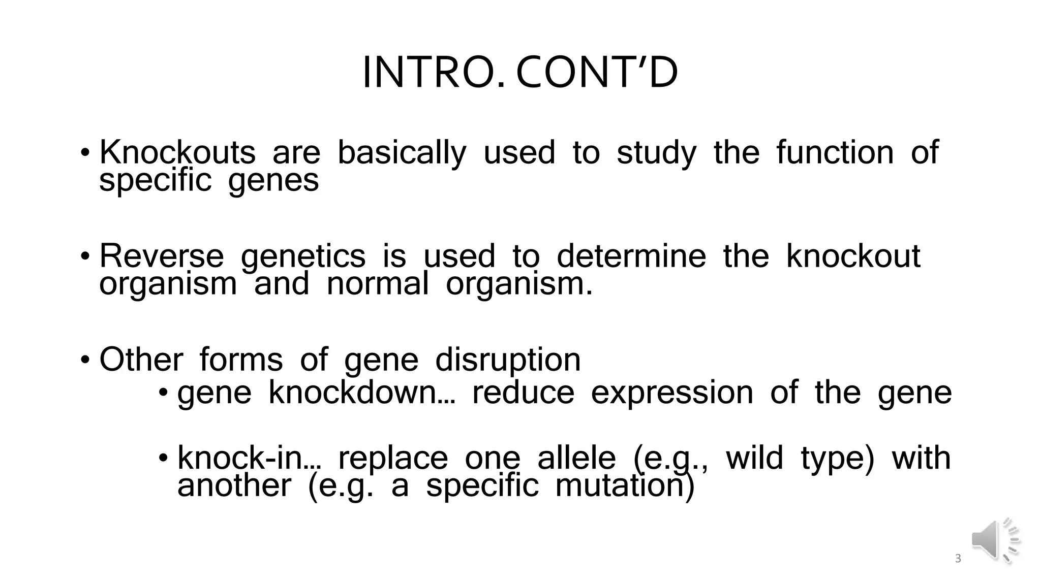 Gene knockout | PPTX