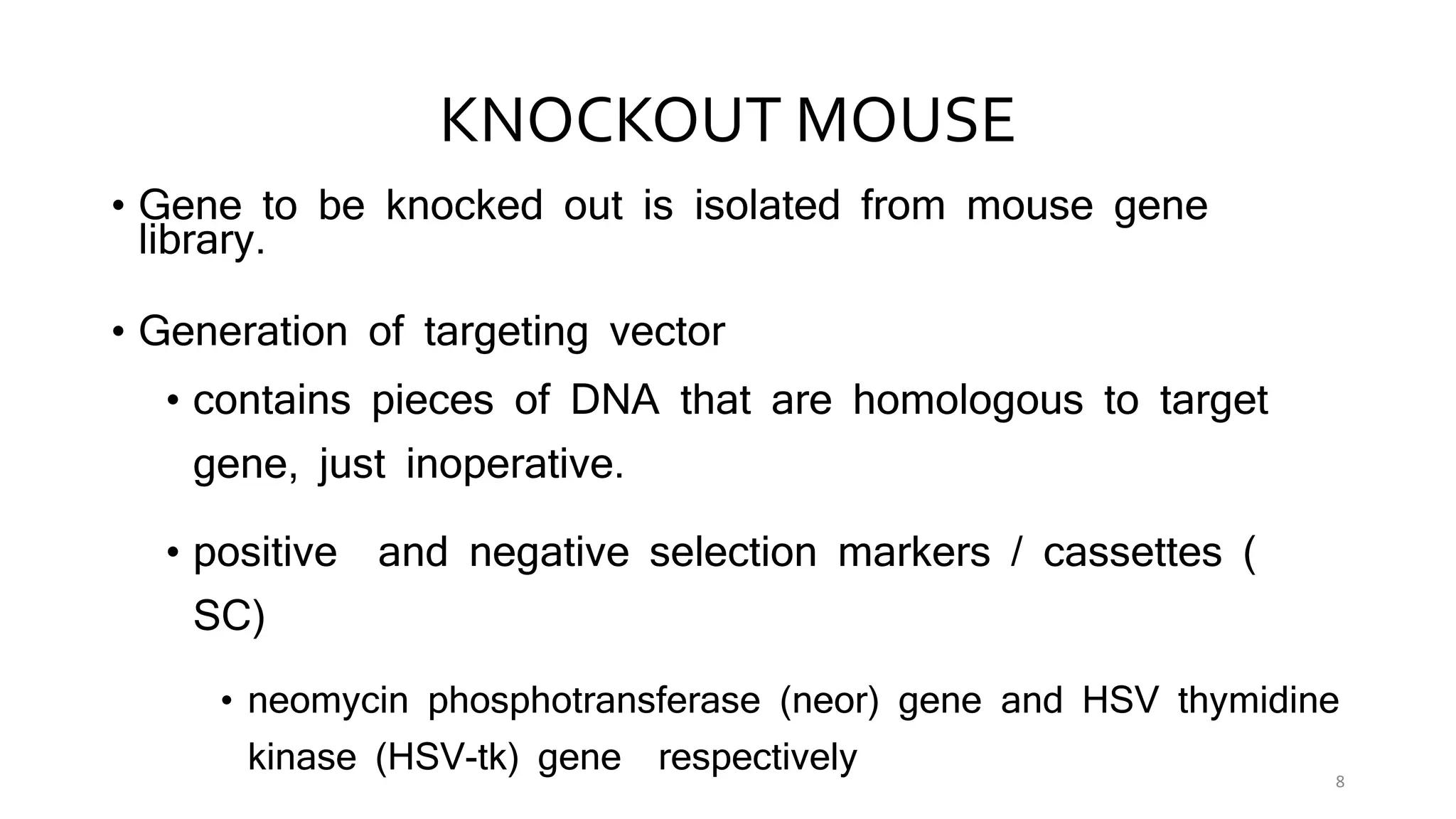 Gene knockout | PPTX