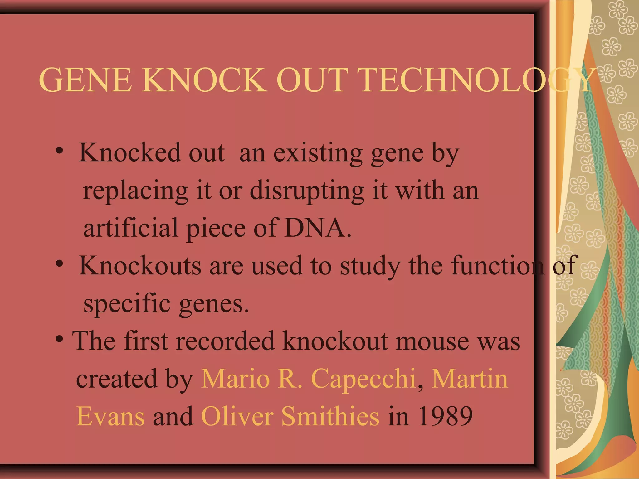 Gene knockout | PPT