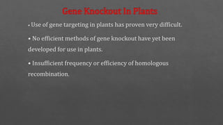 Gene knockout | PPTX