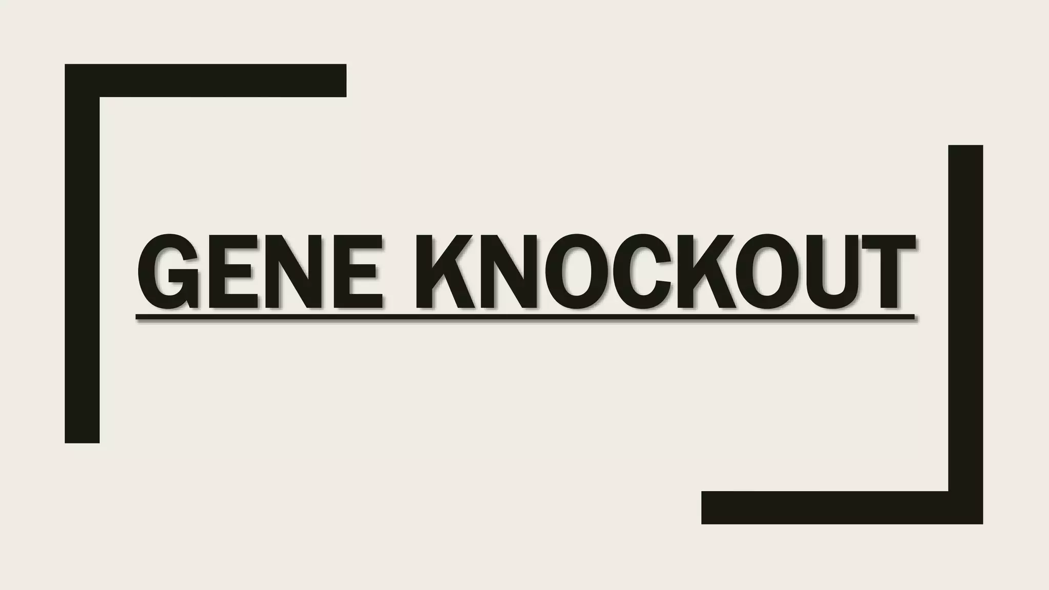 GENE KNOCKOUT | PPTX