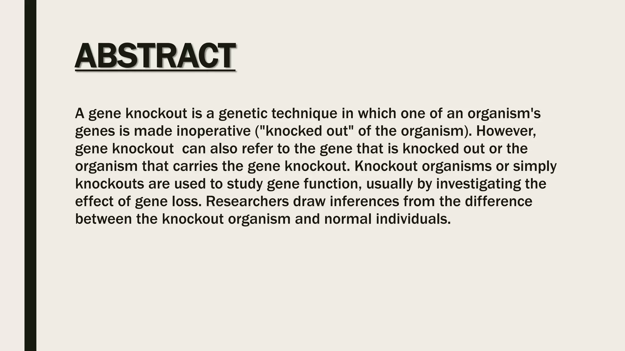 GENE KNOCKOUT | PPTX