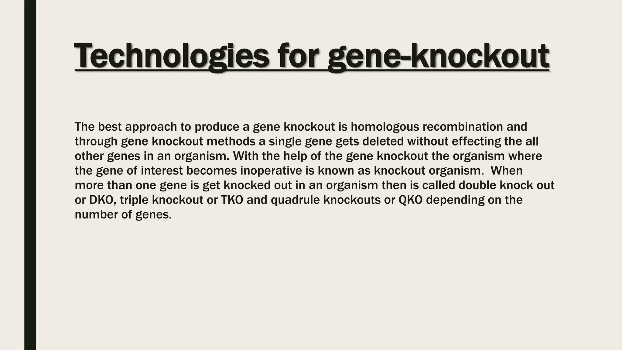 GENE KNOCKOUT | PPTX