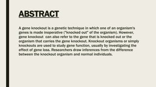 GENE KNOCKOUT | PPTX