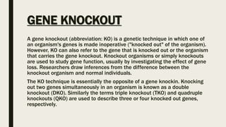 GENE KNOCKOUT | PPTX