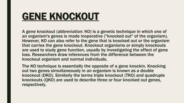 GENE KNOCKOUT | PPTX