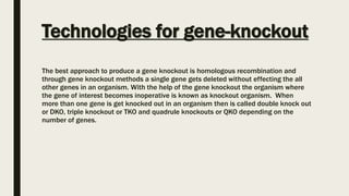 GENE KNOCKOUT | PPTX