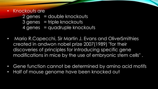 Gene knockout in mice | PDF | Genetics | Science