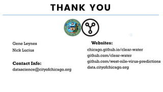 Summertime Analytics: Predicting E. coli and West Nile Virus | PPT