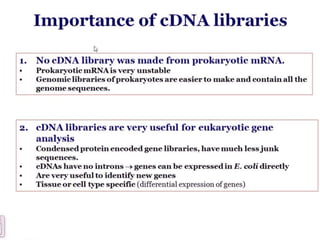 Gene libraries | PPTX