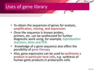 Genomic library construction | PPTX