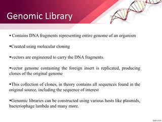 Genomic library construction | PPTX