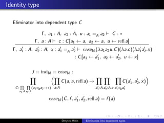 Eliminators into dependent types | PPT
