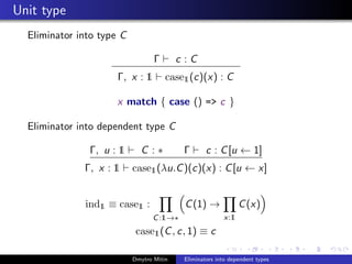 Eliminators into dependent types | PPT
