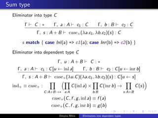 Eliminators into dependent types | PDF