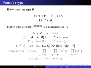 Eliminators into dependent types | PPT